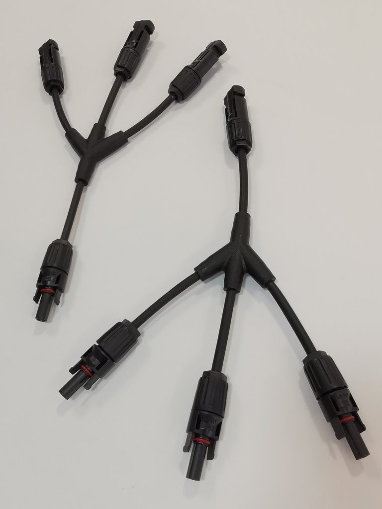 (MC4-Y-3) PAREJA DE CONECTORES MULTICONTACTO MC4 TIPO "Y" 1 A 3 VIAS ...