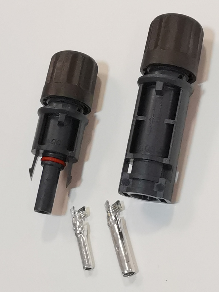 (QC4) PAREJA DE CONECTORES QC4 PARA PANEL SOLAR | Microelectrónica